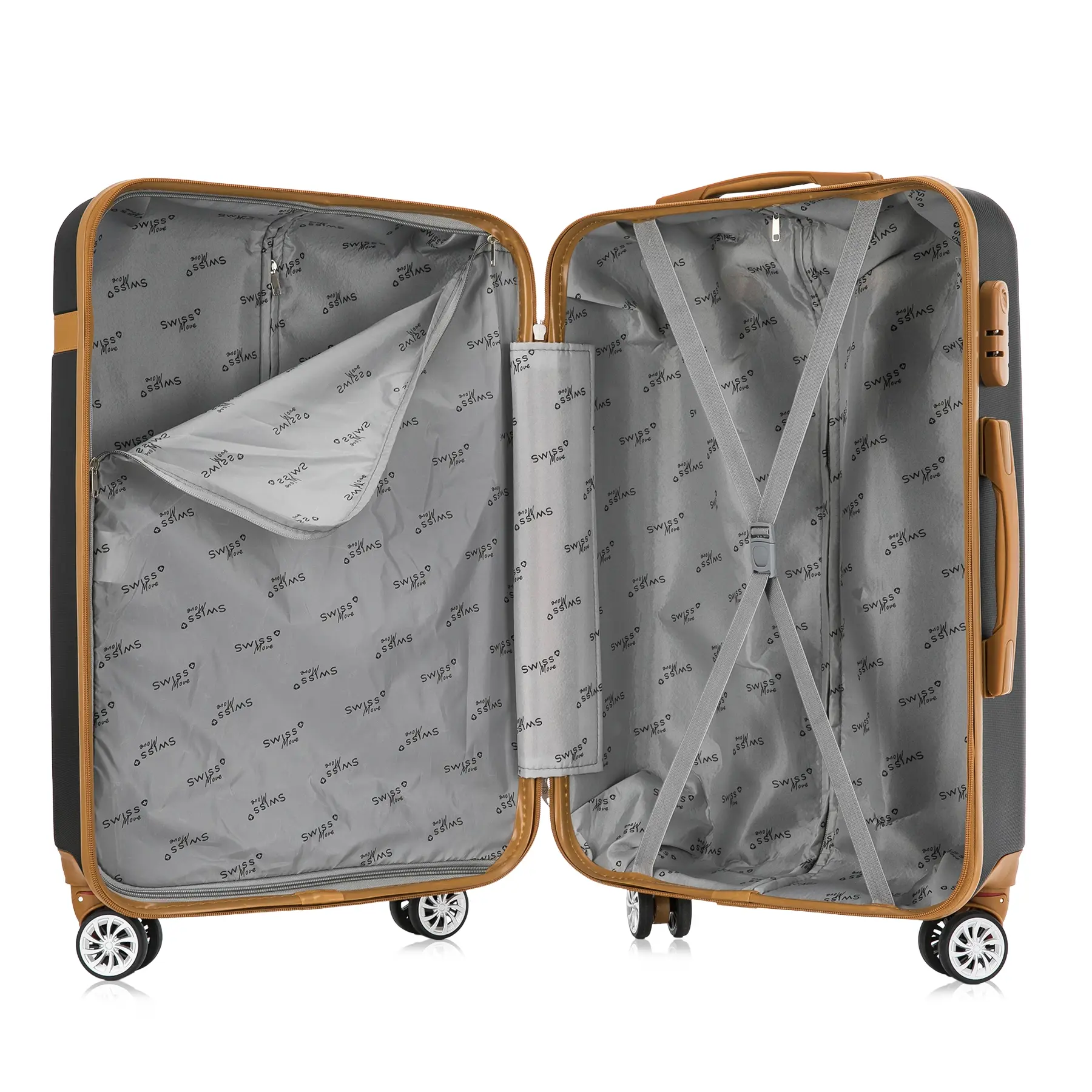 Mala de viagem média preta Bruges Swiss Move