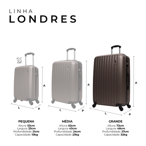 Mala de Viagem Grande 32kg: Resistência e Padrão Suíço | Swiss Move